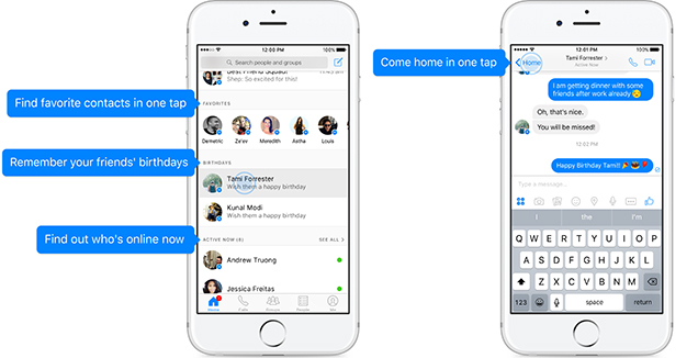 Facebook Messenger ปรับโฉม เน้นแชทให้ง่ายขึ้น Facebook Messenger ปรับโฉม เน้นแชทให้ง่ายขึ้น