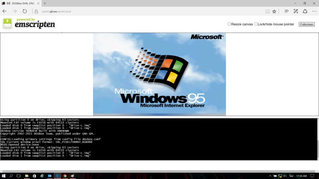 มาย้อนอดีตไปกับ Windows 95 (Full version) บนเว็บเบราเซอร์กัน
