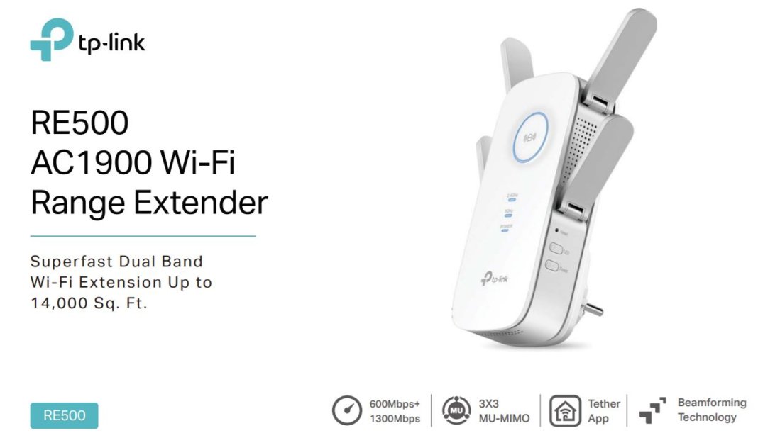 รีวิว : TP-Link RE500 Range Extender หมดปัญหาจุดอับสัญญาณ อยู่ที่ไหนก็ ...