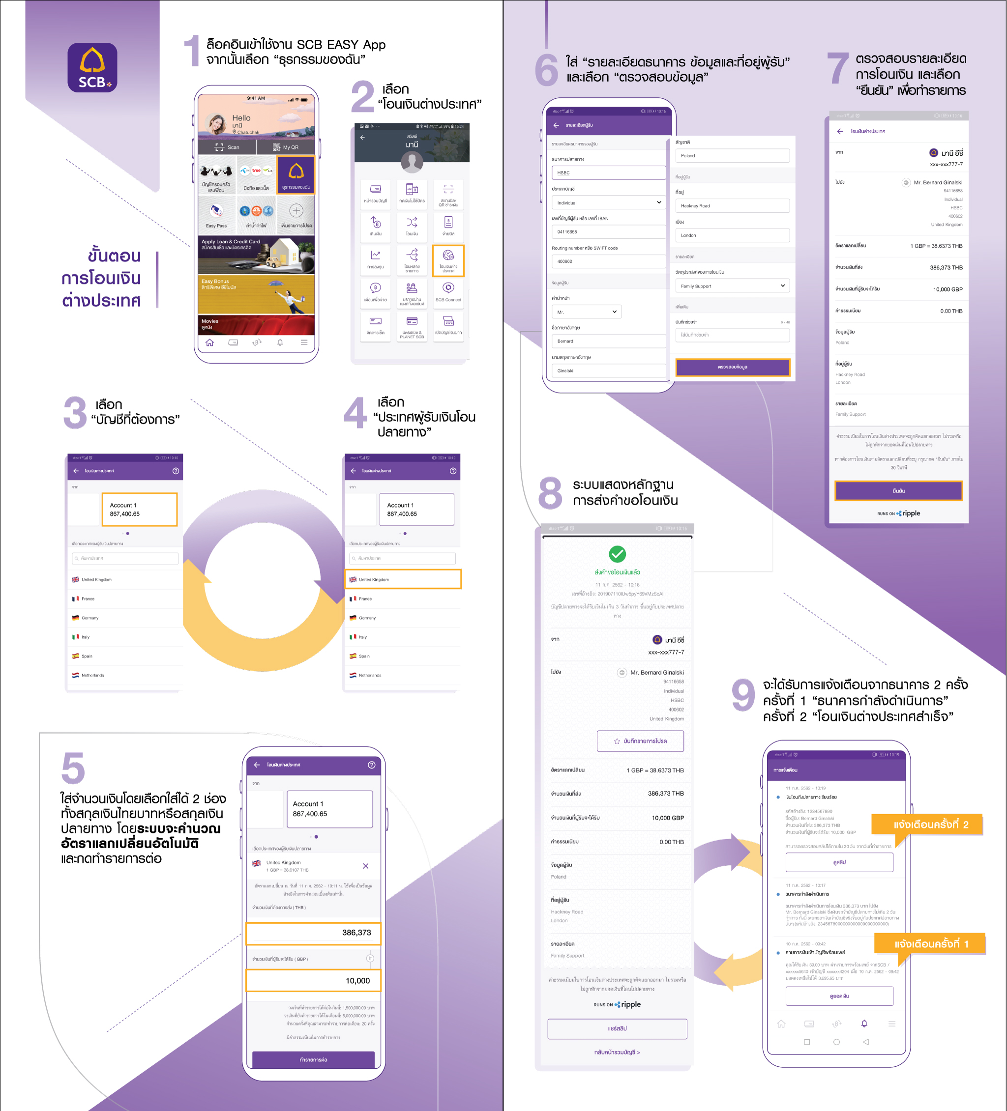 9 ขั้นตอนการโอนเงินต่างประเทศผ่าน SCB EASY - techhub