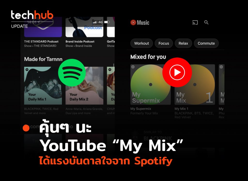 คุ้นๆ นะ YouTube “My Mix” ได้แรงบันดาลใจจาก Spotify?