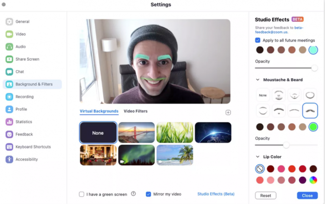Zoom Facial Effect ช่วยแต่งหน้า ลดความเครียดระหว่างใช้งาน - techhub