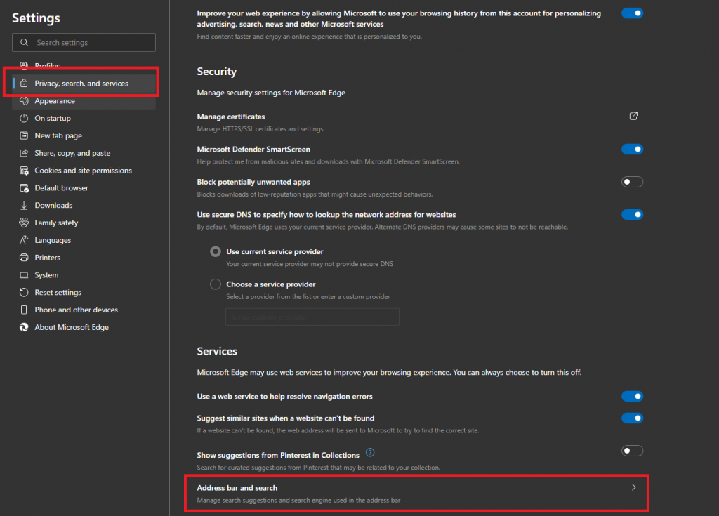 How to ตั้งค่า Tap ค้นหาใน Edge เปลี่ยน Bing ให้เป็น Google - techhub