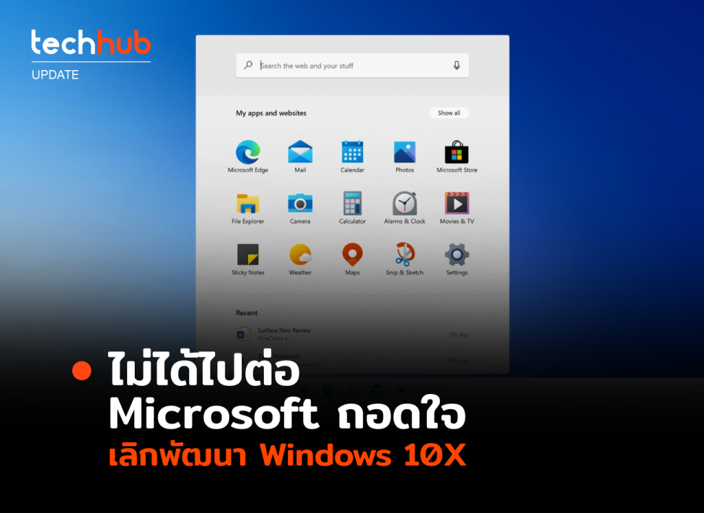 ไม่ได้ไปต่อ Microsoft ถอดใจ เลิกพัฒนา Windows 10X
