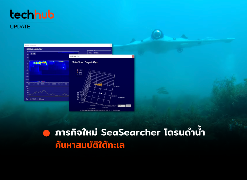ภารกิจใหม่ SeaSearcher โดรนดำน้ำ ค้นหาสมบัติใต้ทะเล