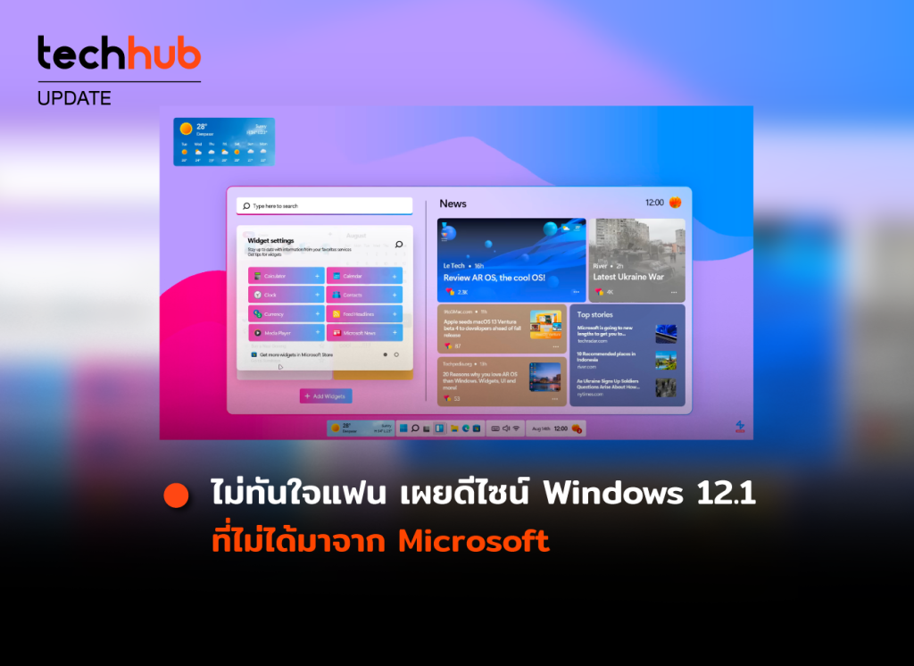 ไม่ทันใจแฟนคลับ เผยดีไซน์ Windows 12 ที่ไม่ได้มาจาก Microsoft