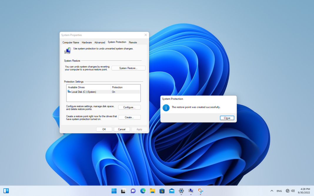 How to : เปิดใช้ฟีเจอร์ในตำนาน System Restore บน Windows 11