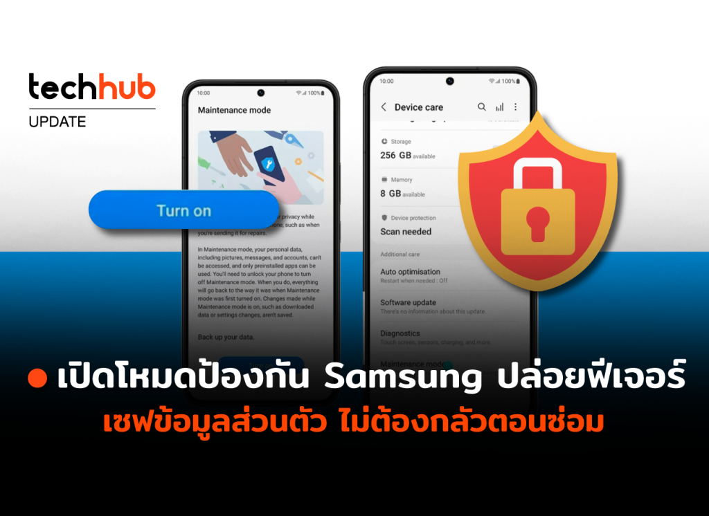เปิดโหมดป้องกัน Samsung ฟีเจอร์ใหม่ เซฟข้อมูลไม่ต้องกลัวตอนซ่อม