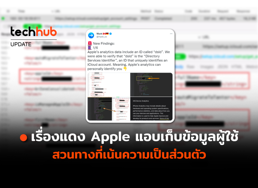 เรื่องแดง Apple แอบเก็บข้อมูลผู้ใช้ สวนทางที่เน้นความเป็นส่วนตัว
