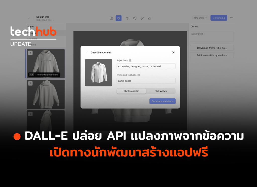 DALL-E ปล่อย API ของ DALL-E เปิดทางนักพัฒนาสร้างแอปฟรี