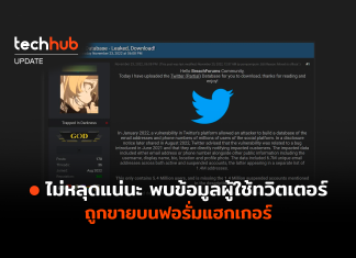 ไม่หลุดแน่นะ พบข้อมูลผู้ใช้ทวิตเตอร์ ถูกขายบนฟอรั่มแฮกเกอร์