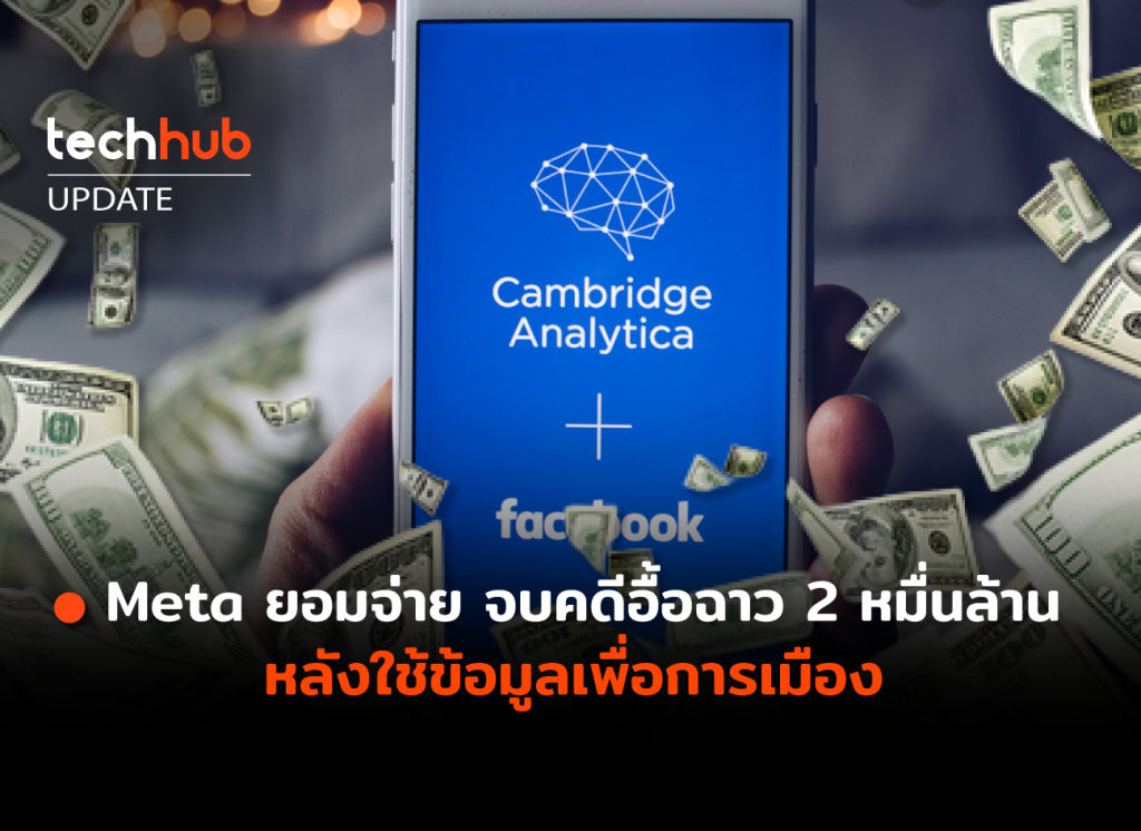 Meta ยอมจ่าย จบคดีอื้อฉาว 2 หมื่นล้าน หลังใช้ข้อมูลเพื่อการเมือง