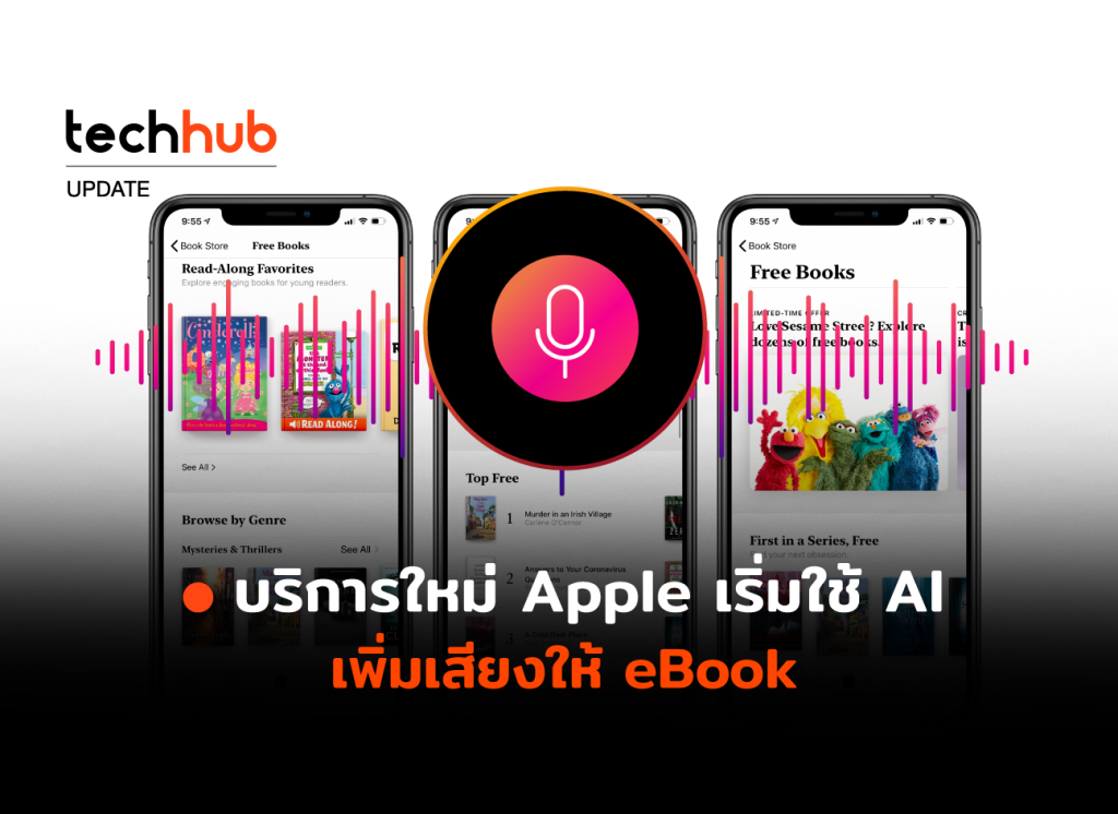 เปิดตัวบริการใหม่ Apple เริ่มใช้ AI เพิ่มเสียงสังเคราะห์ให้ eBook
