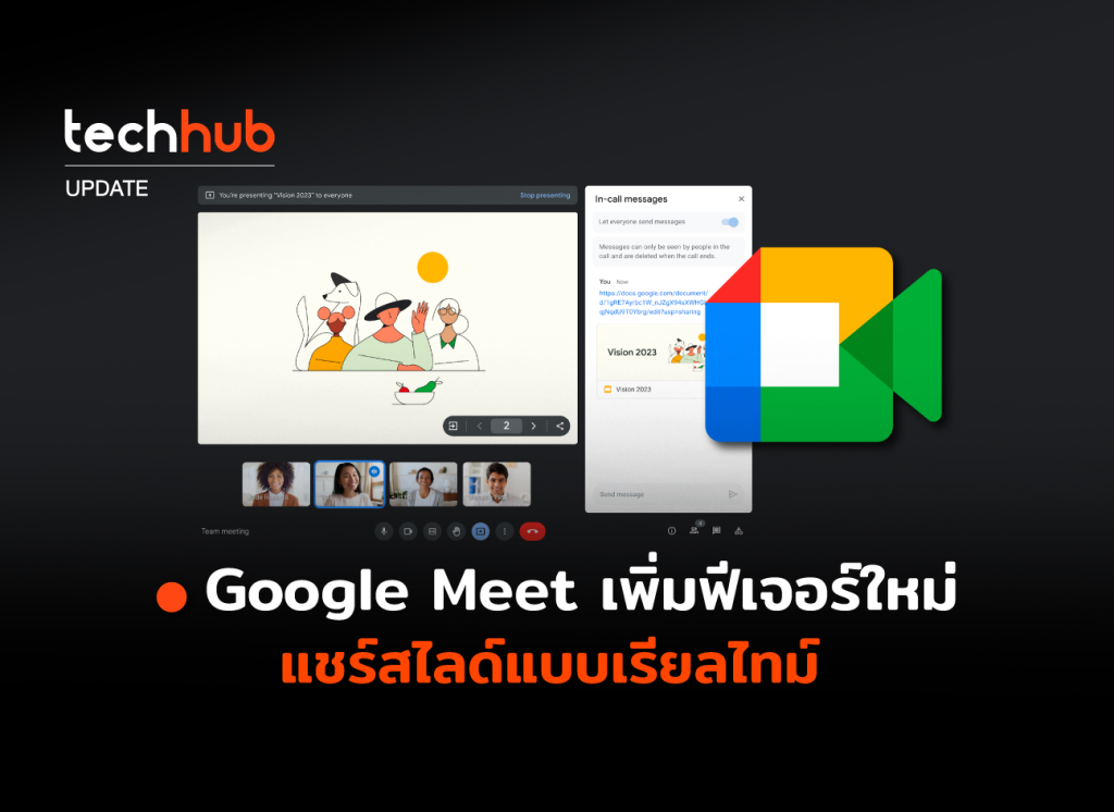 ดูพร้อมกันได้ Google Meet เพิ่มฟีเจอร์ใหม่แชร์สไลด์แบบเรียลไทม์