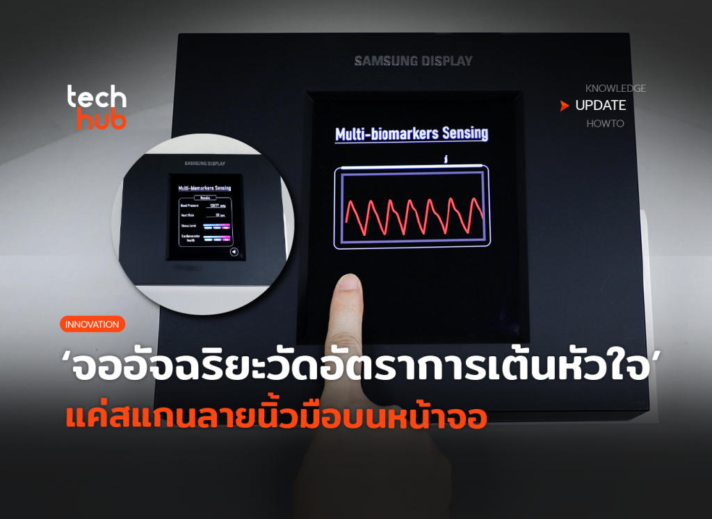 จออัจฉริยะ วัดอัตราการเต้นหัวใจ แค่สแกนลายนิ้วมือบนหน้าจอ