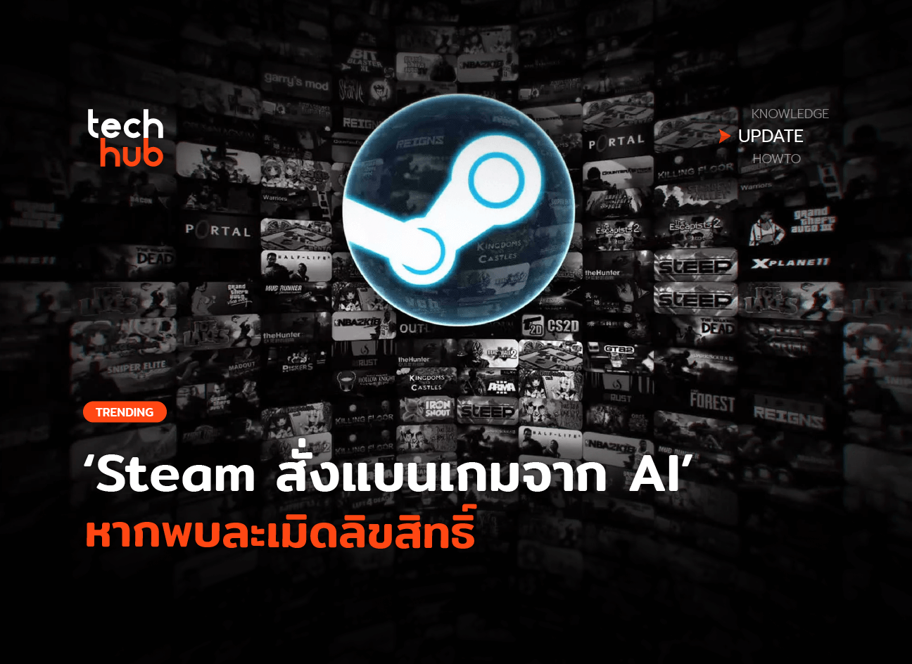 โดนถอด Steam สั่งแบนเกมจาก AI หากพบละเมิดลิขสิทธิ์