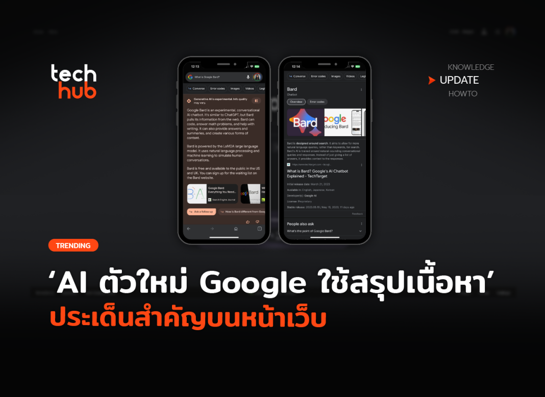 AI ตัวใหม่ Google ใช้สรุปเนื้อหา ประเด็นสำคัญบนหน้าเว็บ