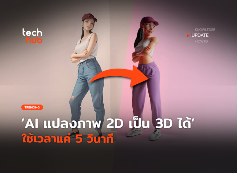 AI ตัวใหม่ แปลงภาพ 2D เป็น 3D ได้ ใช้เวลาแค่ 5 วินาที