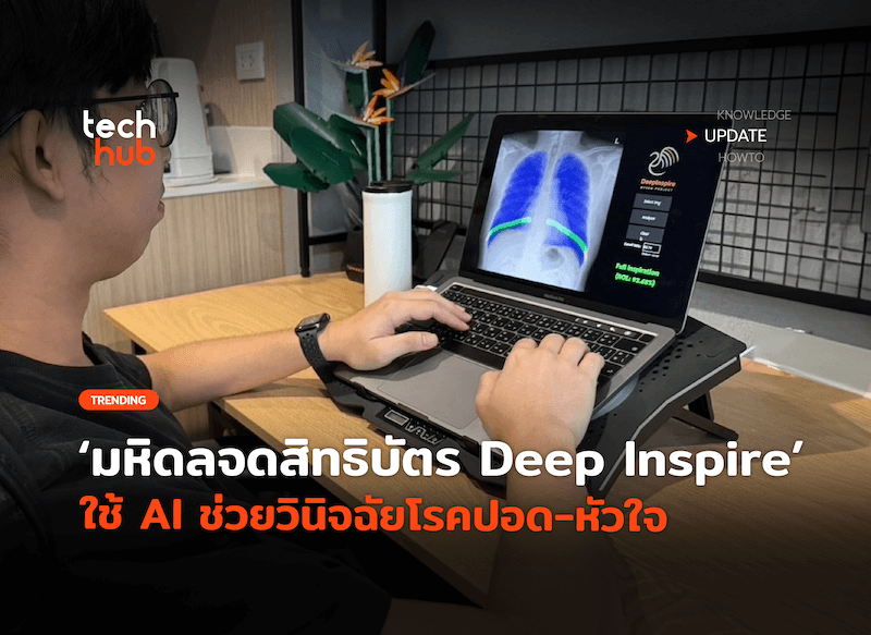 มหิดลจดสิทธิบัตร Deep Inspireใช้ AI ช่วยวินิจฉัยโรคปอด-หัวใจ