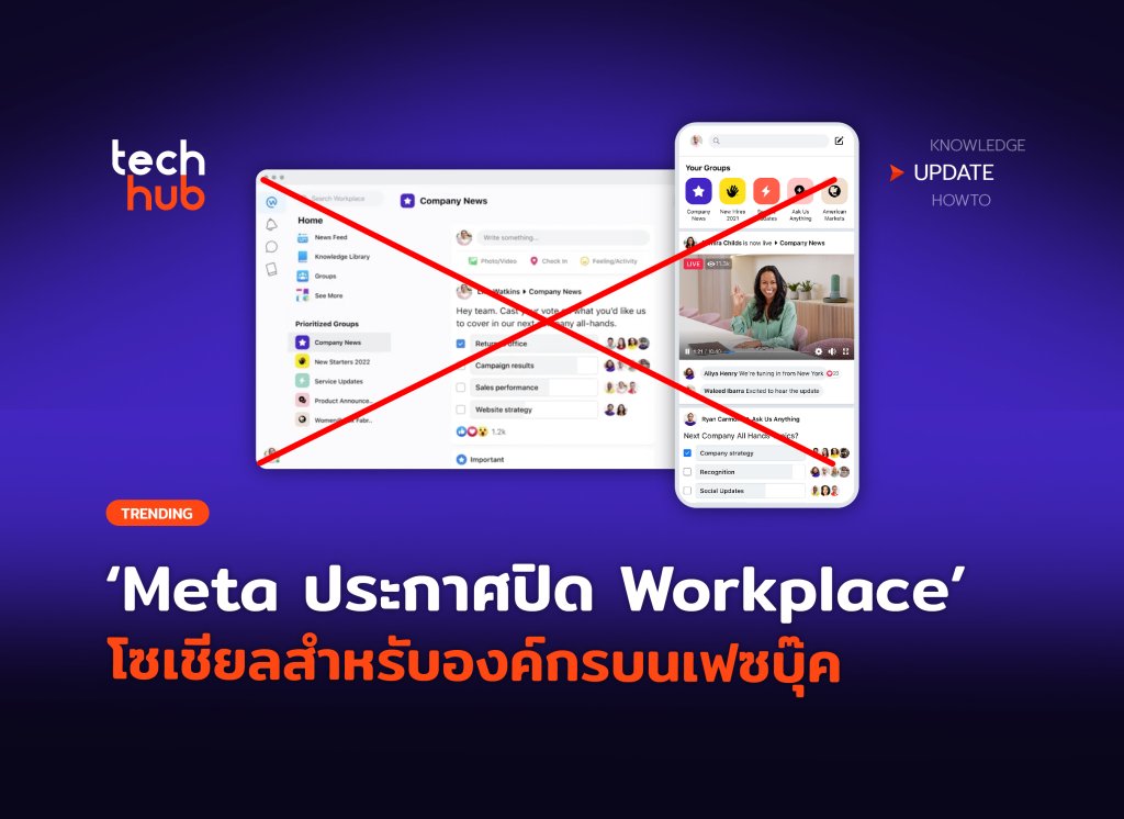 ไม่ได้ไปต่อ Meta ประกาศปิด Workplace โซเชียลสำหรับองค์กรบนเฟซบุ๊ค