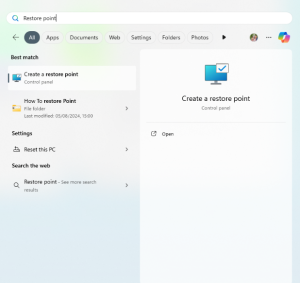 How To สร้าง Restore Point บน Windows 11