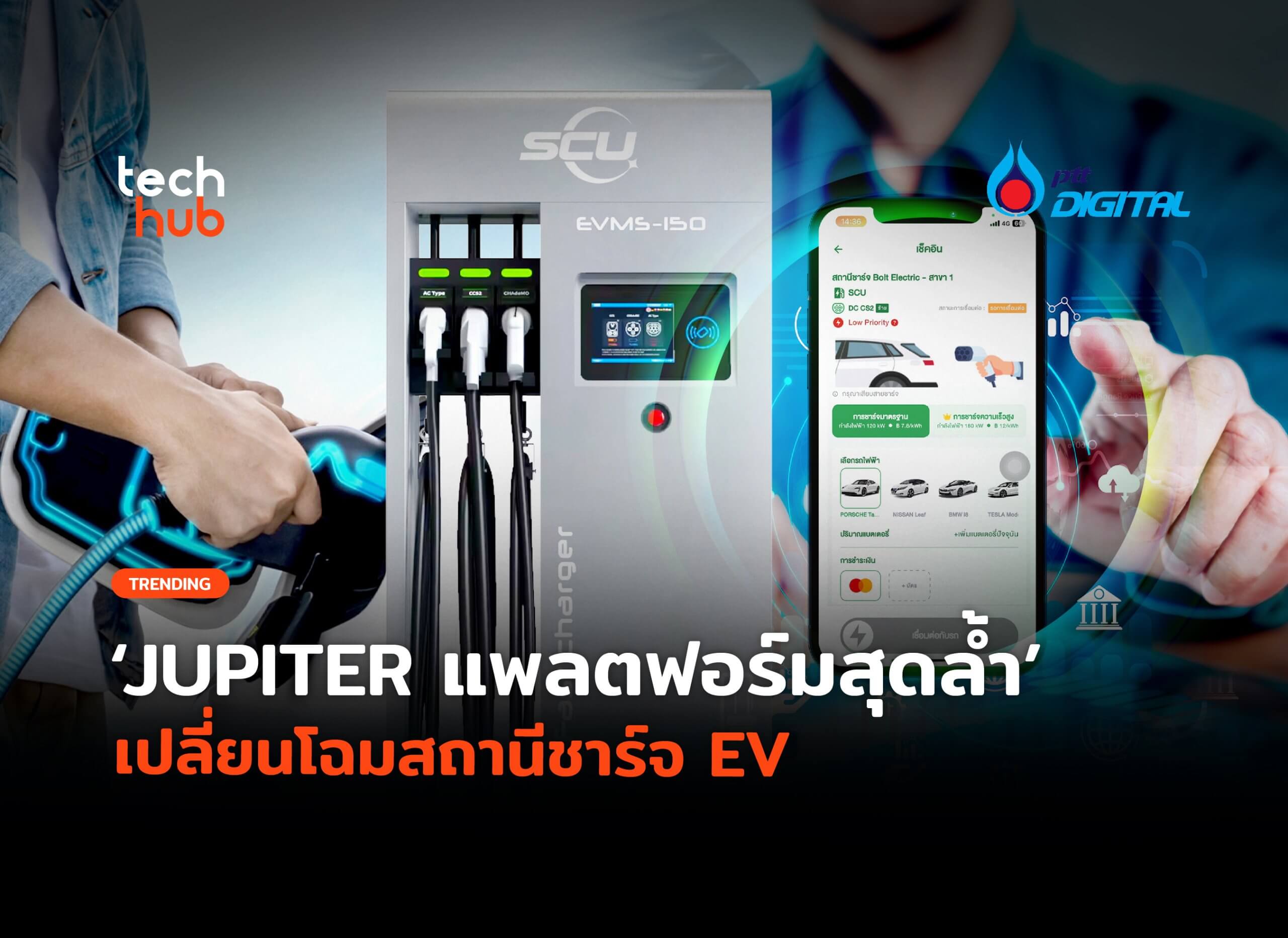 JUITER แพลตฟอร์มสุดล้ำ เปลี่ยนโฉมสถานีชาร์จ EV