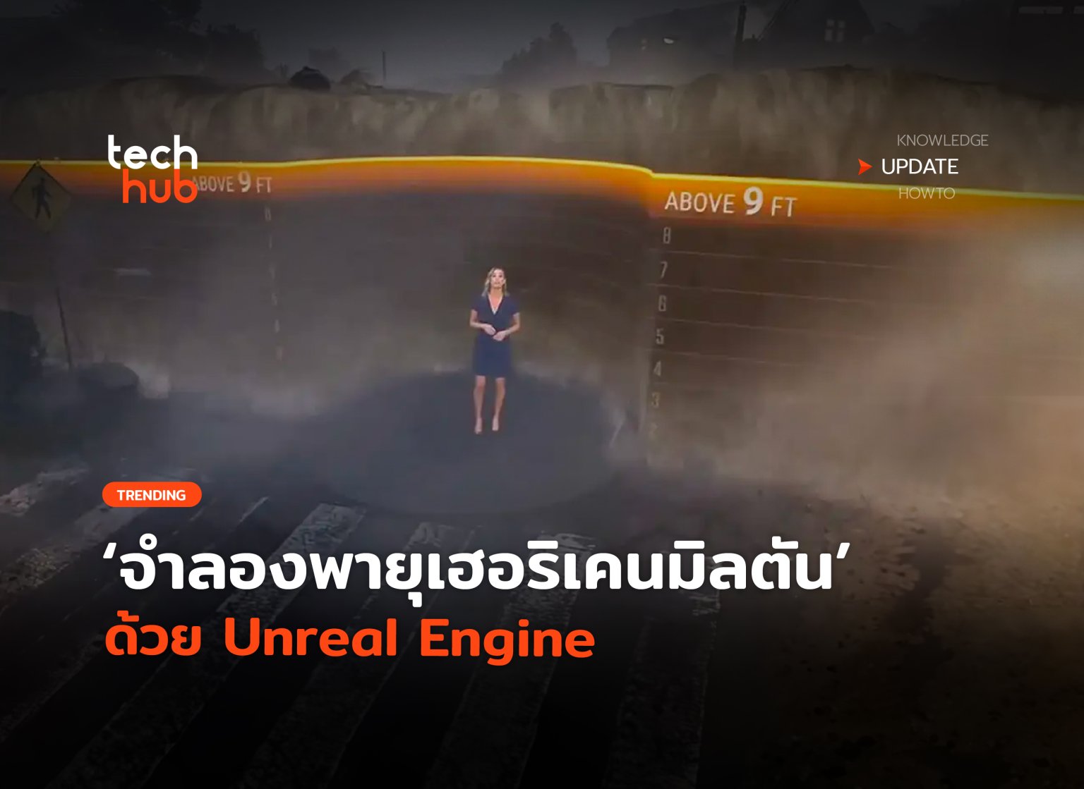 จำลองความรุนแรง พายุเฮอริเคนมิลตันด้วย Unreal Engine