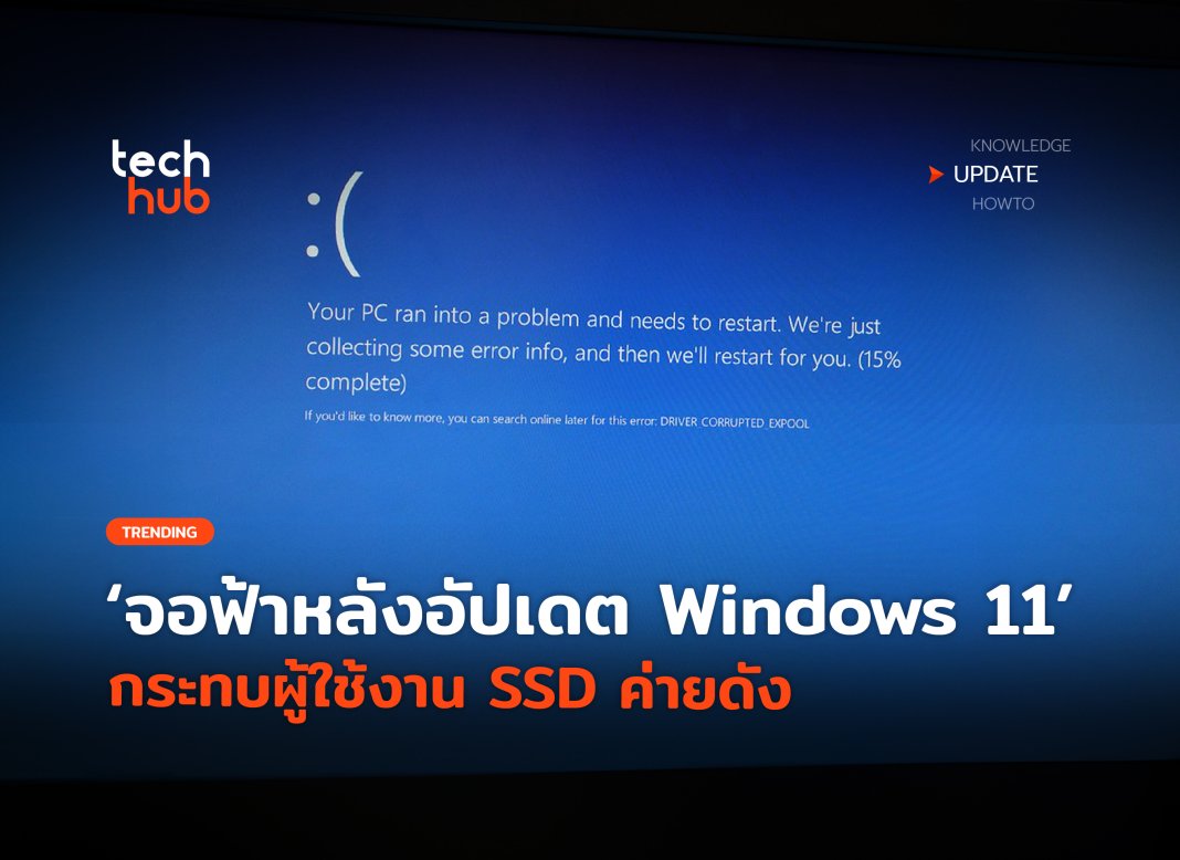 ใครโดนบ้าง จอฟ้าหลังอัปเดต Windows 11 กระทบผู้ใช้งาน SSD ค่ายดัง