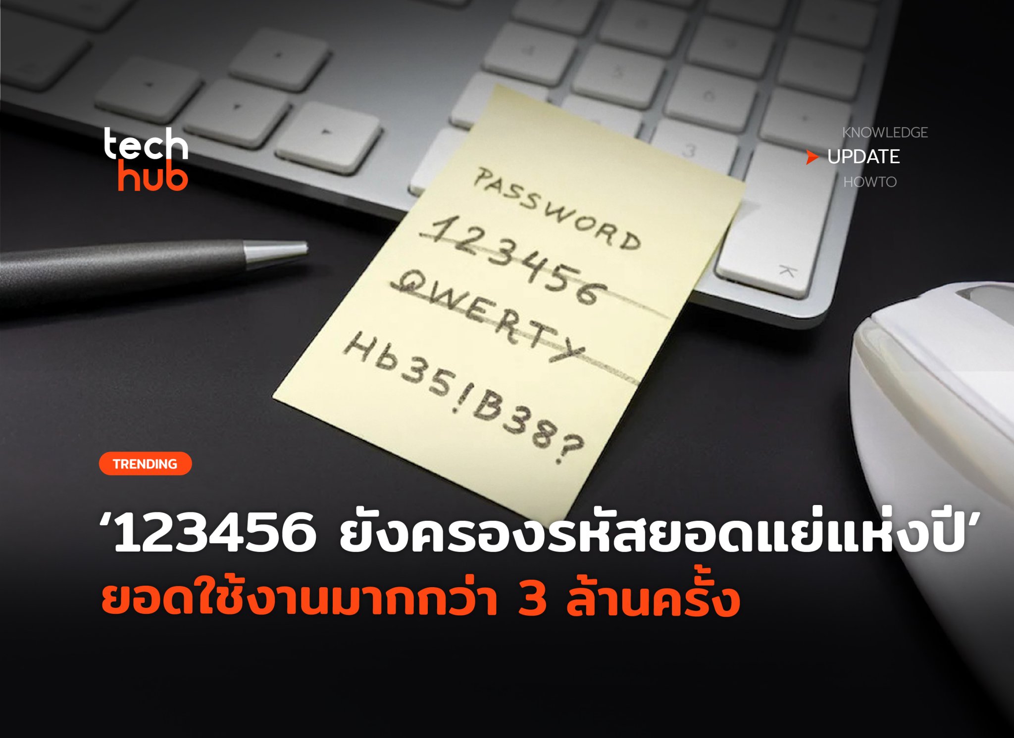 รหัสยอดแย่แห่งปี 123456 ยังครองอันดับหนึ่ง