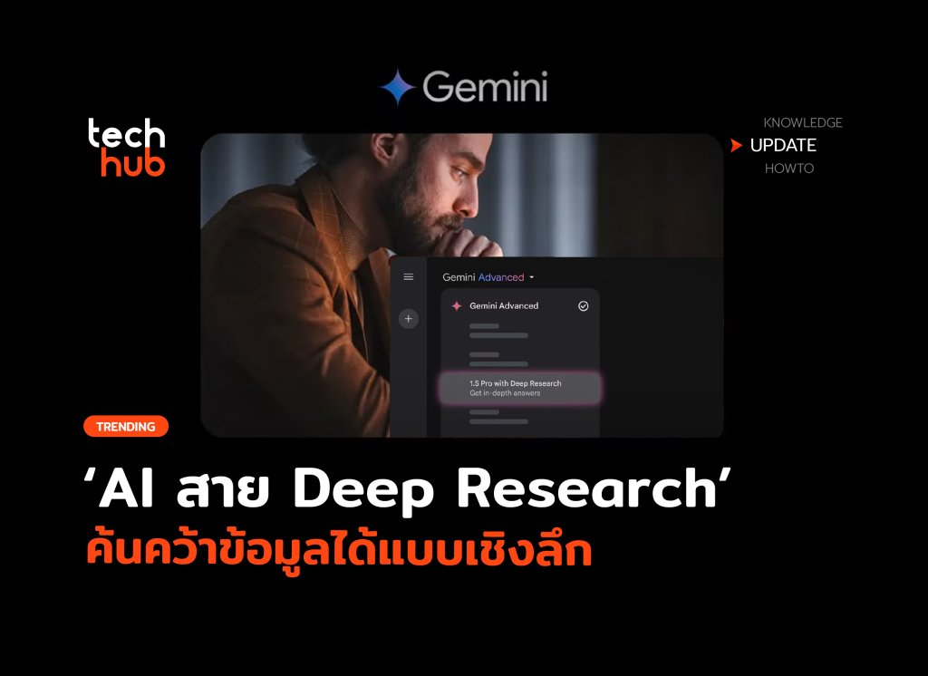 Gemini อัปเดตใหม่ AI สาย Deep Research ค้นคว้าข้อมูลได้แบบเชิงลึก