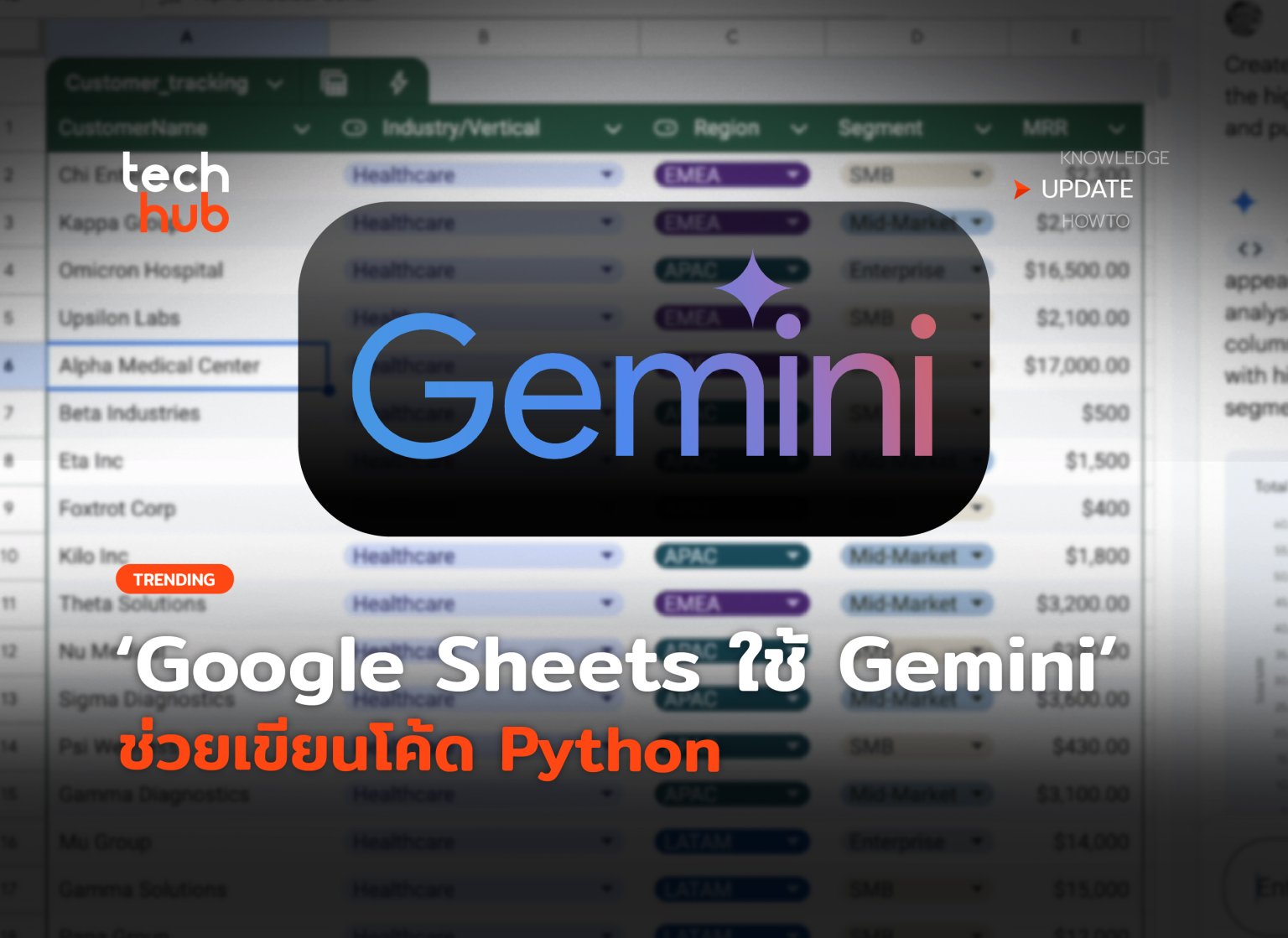 ฉลาดขึ้น Google Sheets ใช้ Gemini ช่วยเขียนโค้ด Python