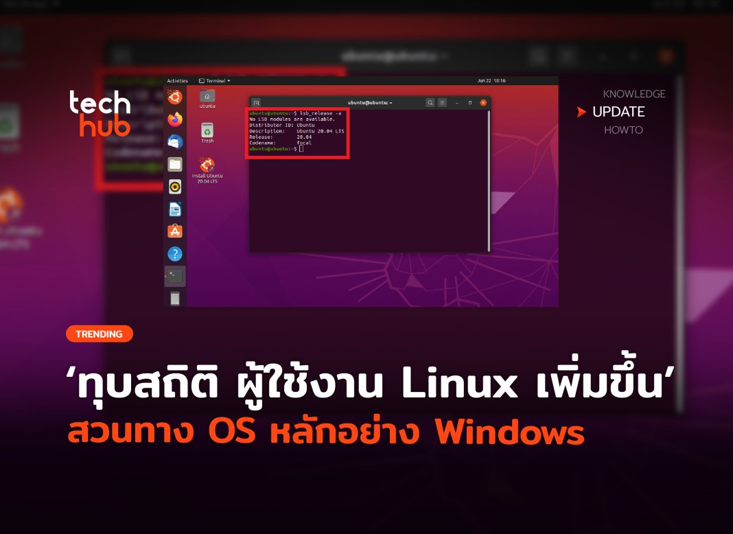ครั้งแรกในประวัติศาสตร์ Linux ทุบสถิติ มีผู้ใช้งานเพิ่มขึ้น